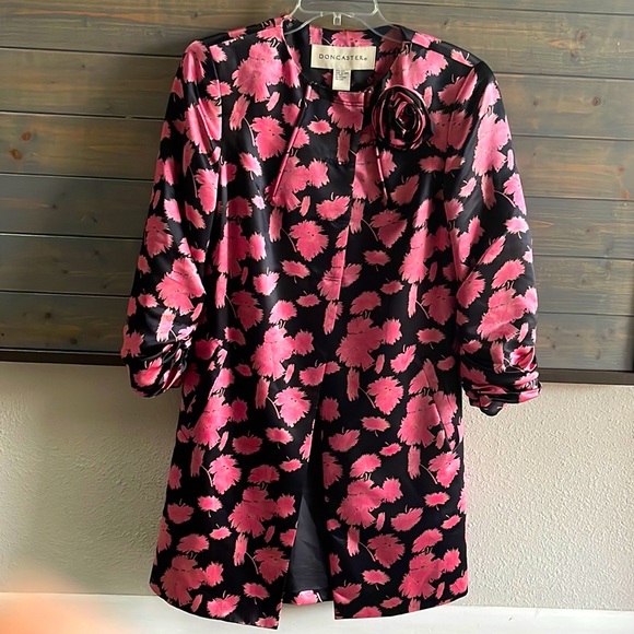 Doncaster | Jackets & Coats | Rare Stunning Doncaster Silk Pink Black ...